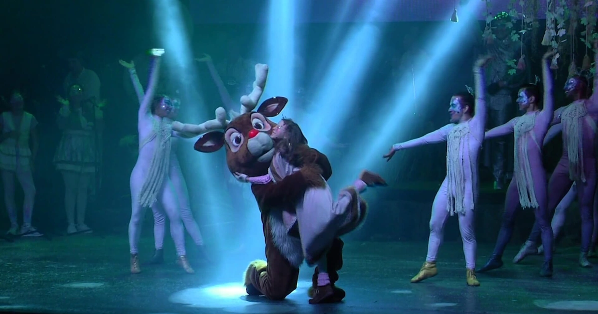 Espectáculo con el reno Rudolf