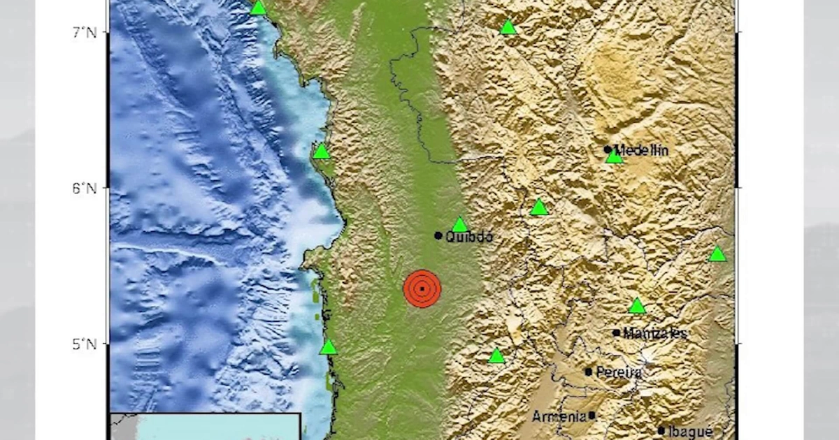 Temblor de magnitud 5.5 en chocó, se sintió en Antioquia