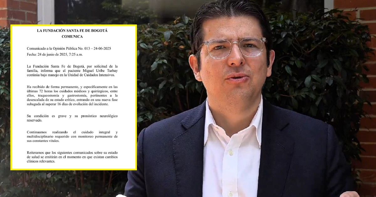 Nuevo parte médico del estado de salud de Miguel Uribe: Informan que presenta una "desescalada ...