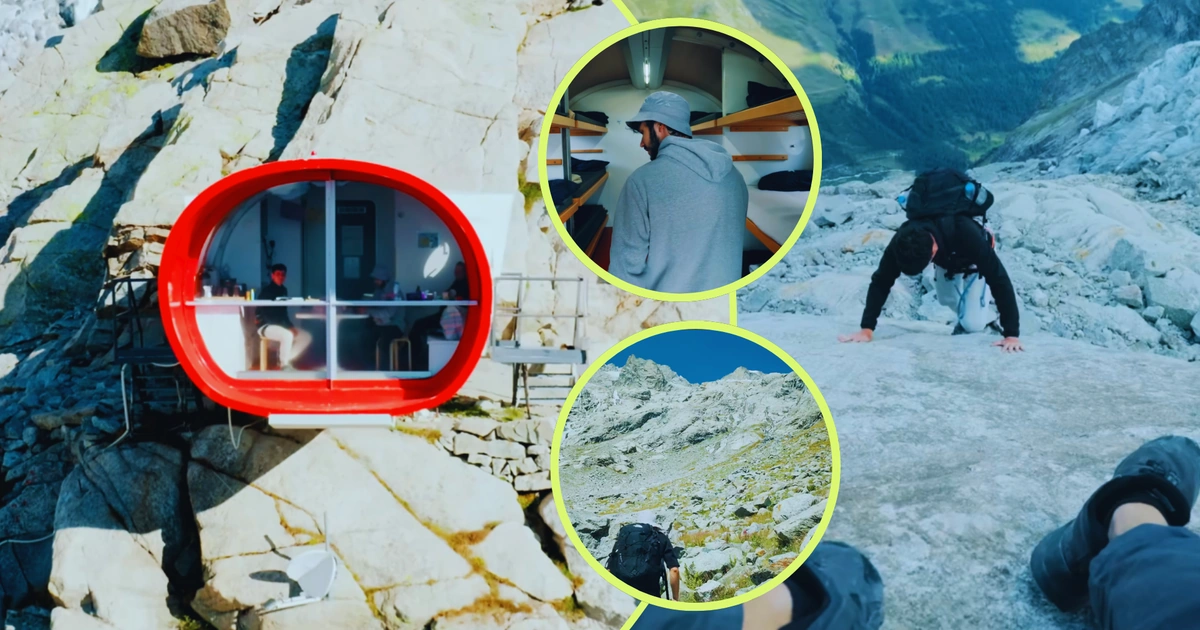El refugio extremo en los Alpes al que llegar es un desafío: así es la ...