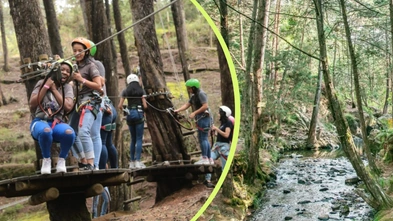 El plan cerca de Medellín con aventura extrema y senderos en un bosque ...